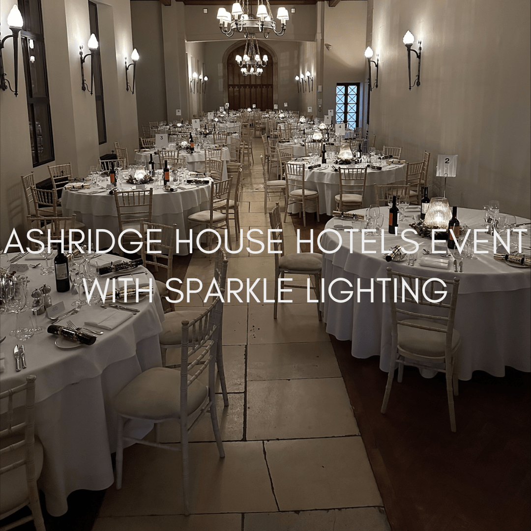 Ashridge House Hotel Event | Hotel Lighting by Sparkle Lighting