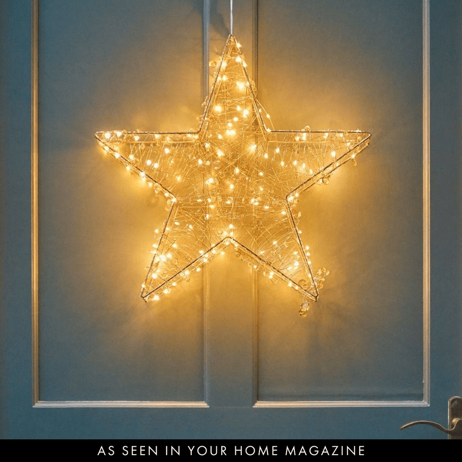 Light Up Twinkling Star Light | Decorative Metal Star Lights