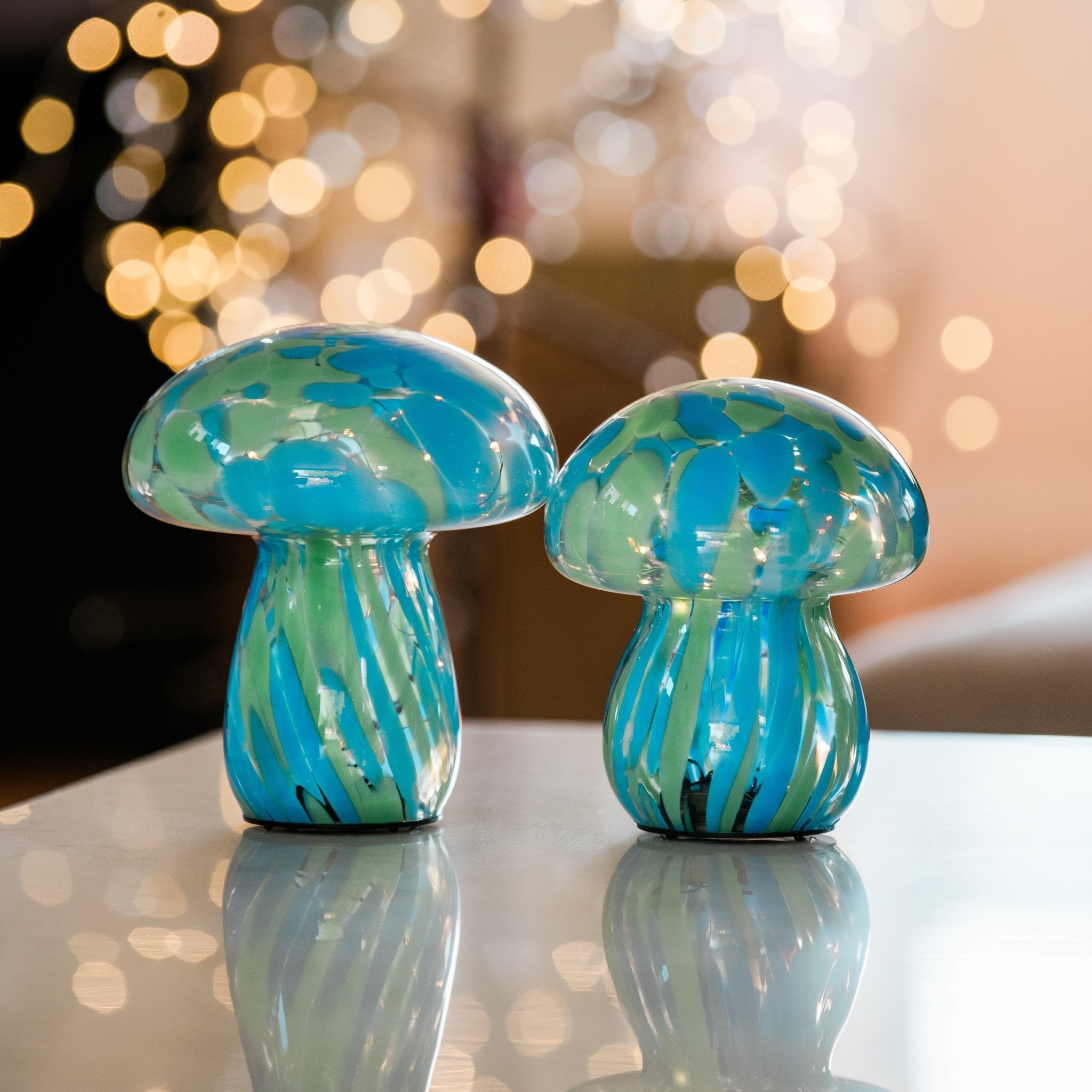 Mushroom Blue Table Lamps | Vibrant LED Lighting for Any Space