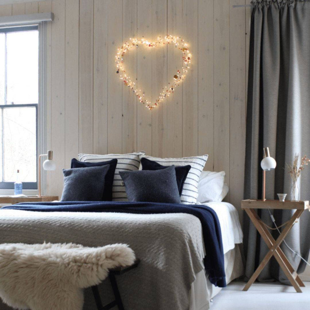Boho Heart Wall Light | Colourful & Sparkling Heart Decor
