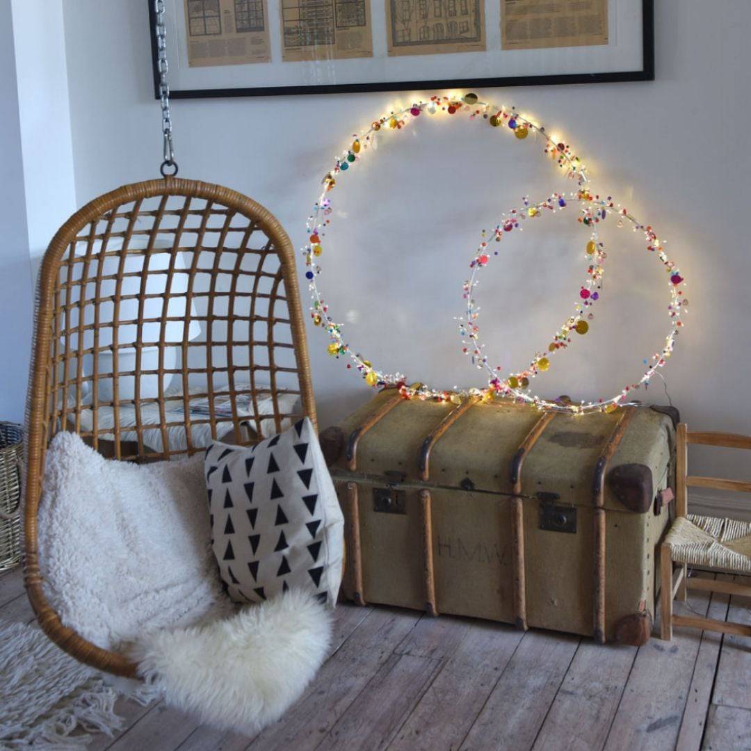 Boho Hoop Lights | Colourful & Sparkling Decor for Any Room