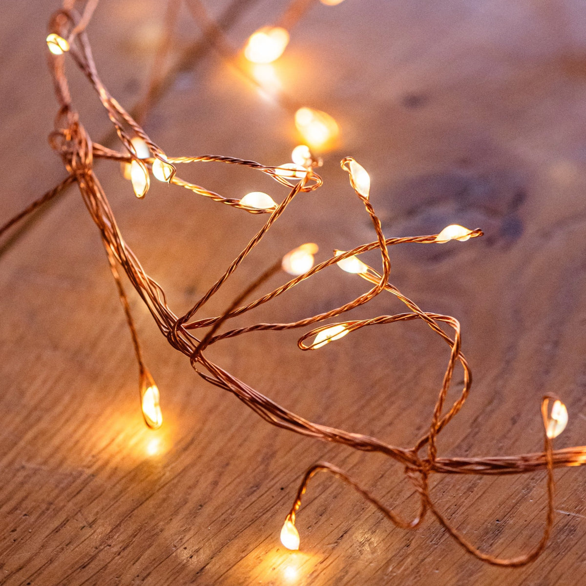 Copper Cluster Wire Fairy Lights- 720 Warm White LEDs