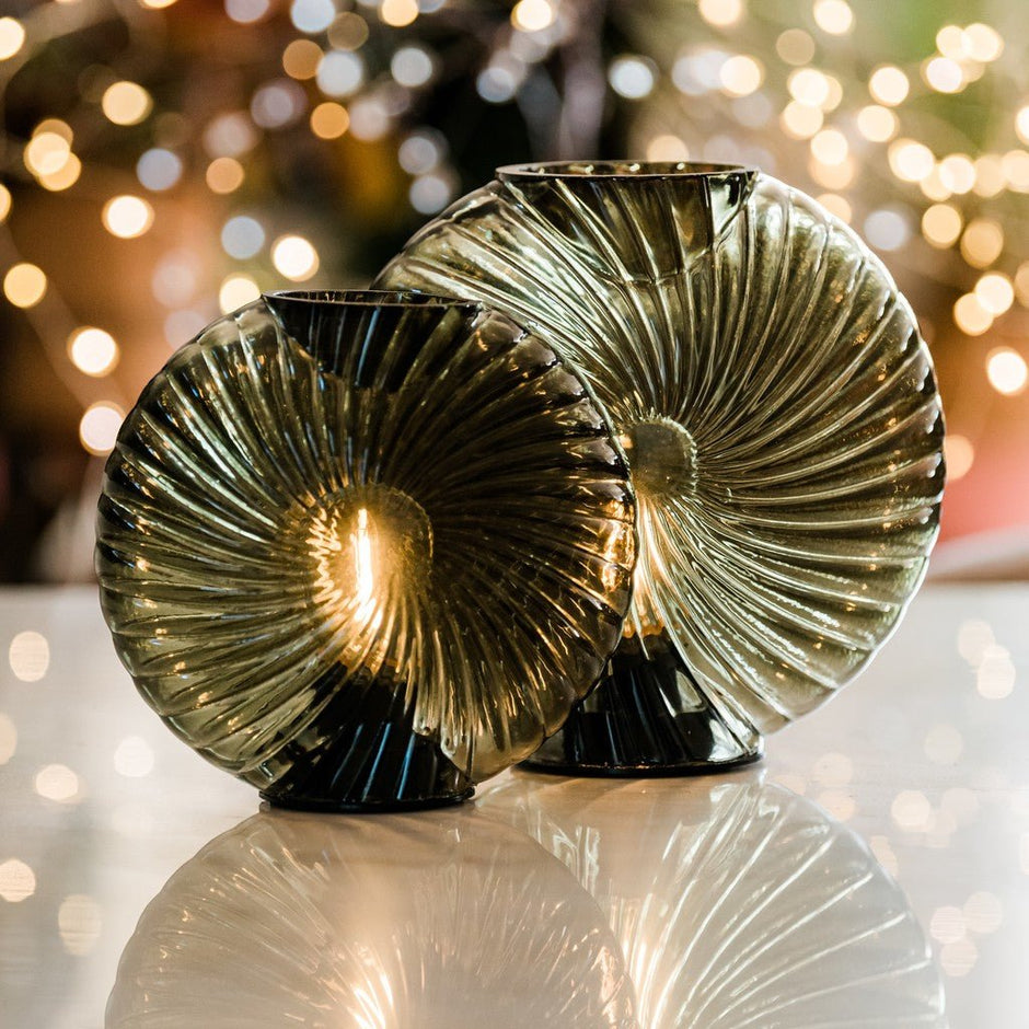 Cordless Swirl Glass Battery Lamps