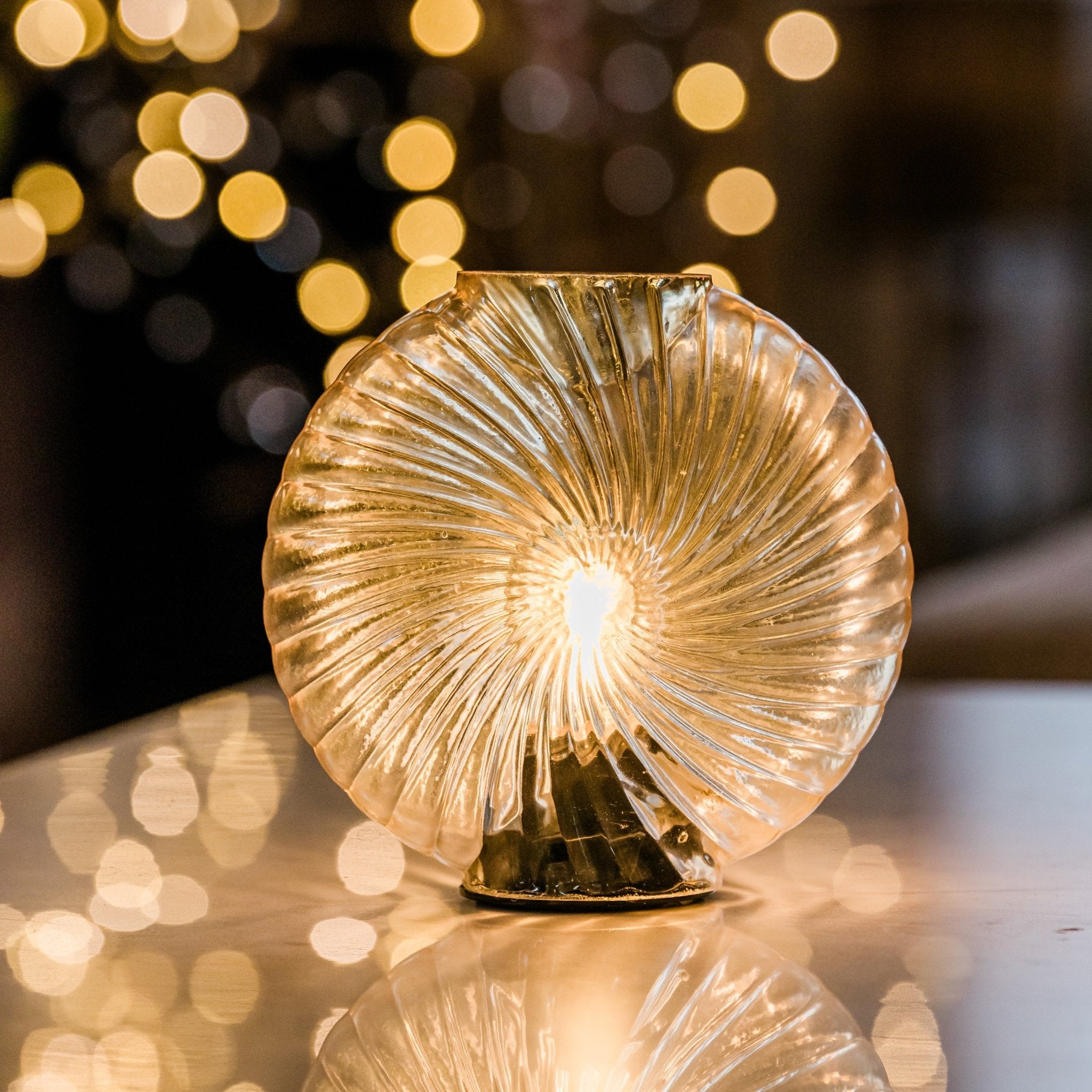 Cordless Swirl Glass Battery Lamps