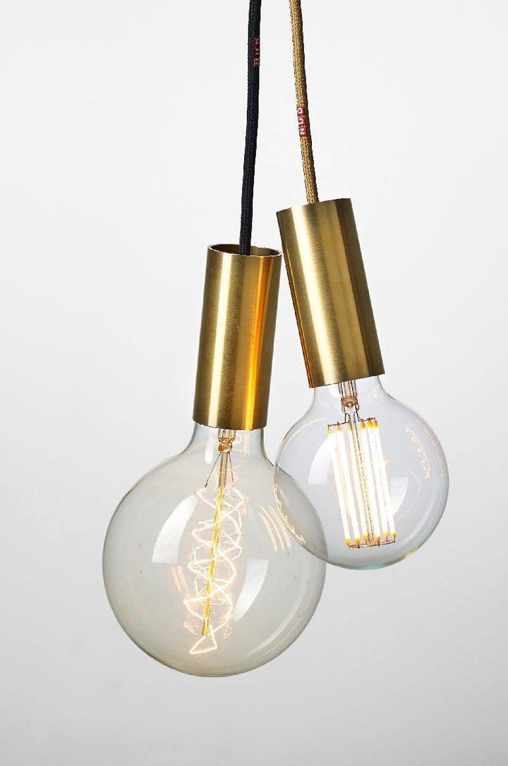 Gold Exposed Bulb Pendant | Elegant Ceiling Light