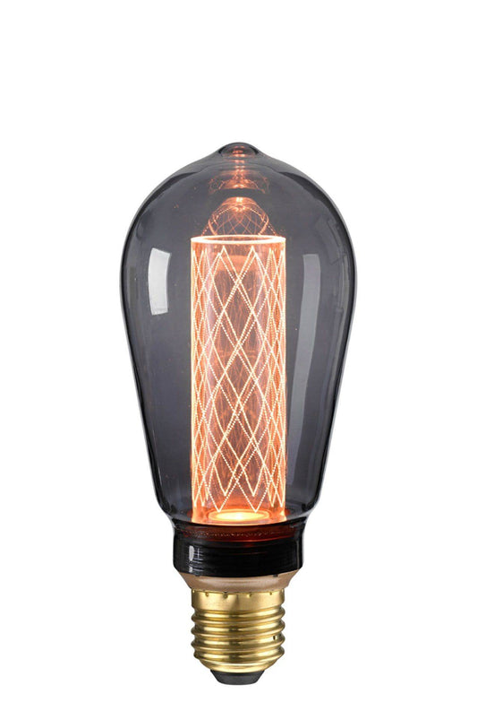 LED Black Bulb | Stylish Tinted Glass with Inner Glow